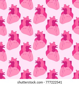 Human Heart Seamless Pattern Stock Vector (Royalty Free) 777222541 ...