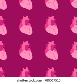 Human Heart Seamless Pattern Stock Vector (Royalty Free) 780067513 ...