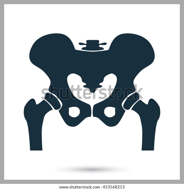 Human Hip Icon On Background Stock Vector (Royalty Free) 453568213