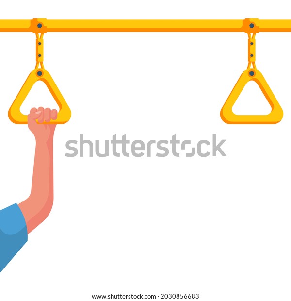 Human Holds On Handrail Public Transport Stock Vector (Royalty Free ...