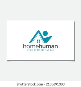 Human Home Logo Design Stock Vector (Royalty Free) 2133691383 ...