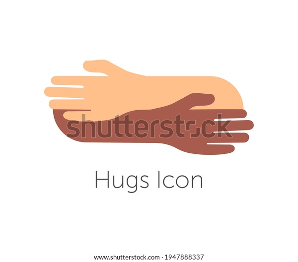 Human hugs hugging hands support and love symbol hugged arms girth ...