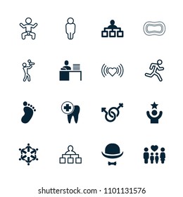 Human Icon Collection 16 Human Filled Stock Vector (Royalty Free ...