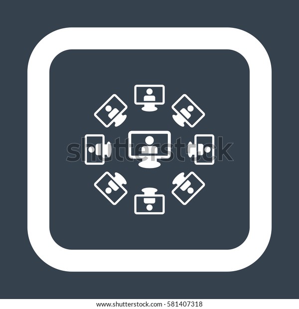 Human Icon Flat Design Style 库存矢量图（免版税）581407318