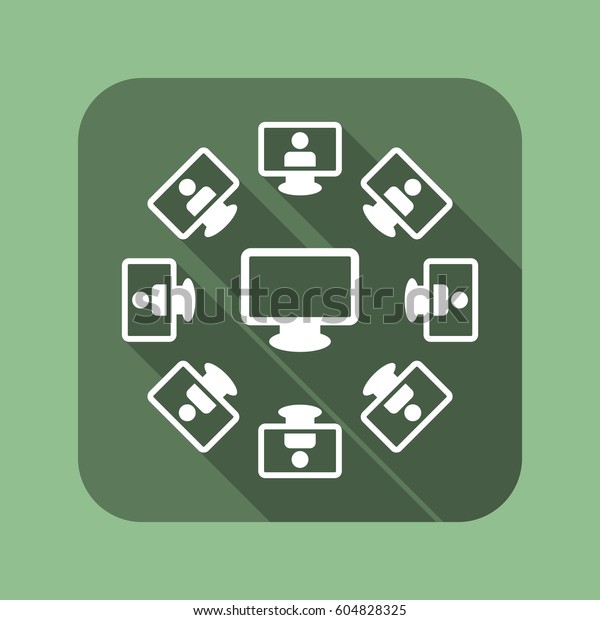 Human Icon Flat Design Style Stock Vector (Royalty Free) 604828325 ...