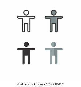 Human Icon Illustration Stock Vector (Royalty Free) 1288085974 ...