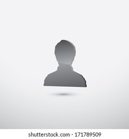 Human Icon On Gray Background Stock Vector (Royalty Free) 171789509 ...