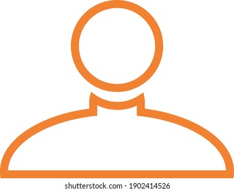 Human Icon Orange Color Vector Design Stock Vector (Royalty Free ...