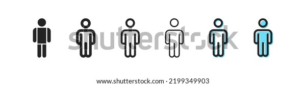 Human Icon People Vector Symbol Simple Stock Vector (Royalty Free ...