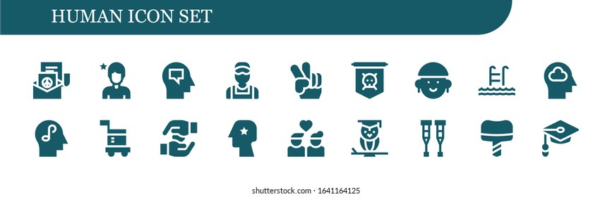 Human Icon Set 18 Filled Human Stock Vector (Royalty Free) 1641164125 ...