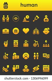 Human Icon Set 26 Filled Human Stock Vector (Royalty Free) 1306996099 ...
