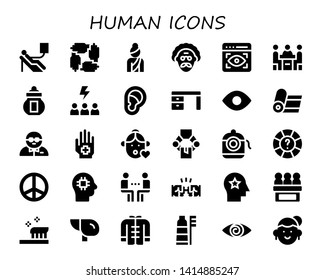 Human Icon Set 30 Filled Human Stock Vector (Royalty Free) 1414885247 ...