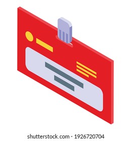 Human Id Card Icon Isometric Human Stock Vector (Royalty Free ...