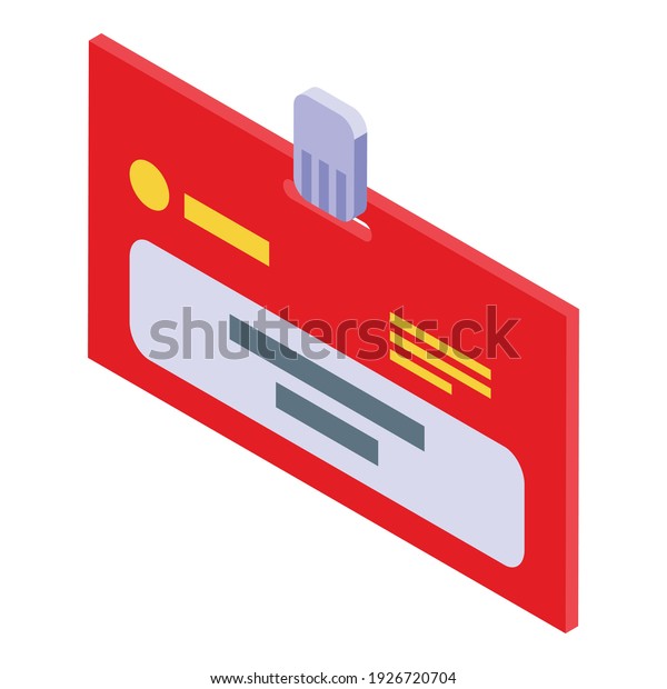 Human Id Card Icon Isometric Human Stock Vector (Royalty Free ...