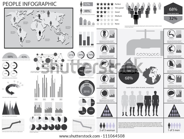 Human Info Graphic Vector Illustration World Stock Vector (Royalty Free ...