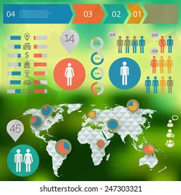 Human Infographics World Map: เวกเตอร์สต็อก (ปลอดค่าลิขสิทธิ์ ...