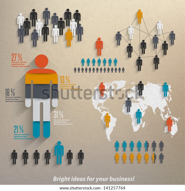 Human Infographicsretro Infographics Set Stock Vector (Royalty Free ...