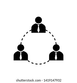 Human Interaction Icon Relationship Network Illustration Stock Vector ...