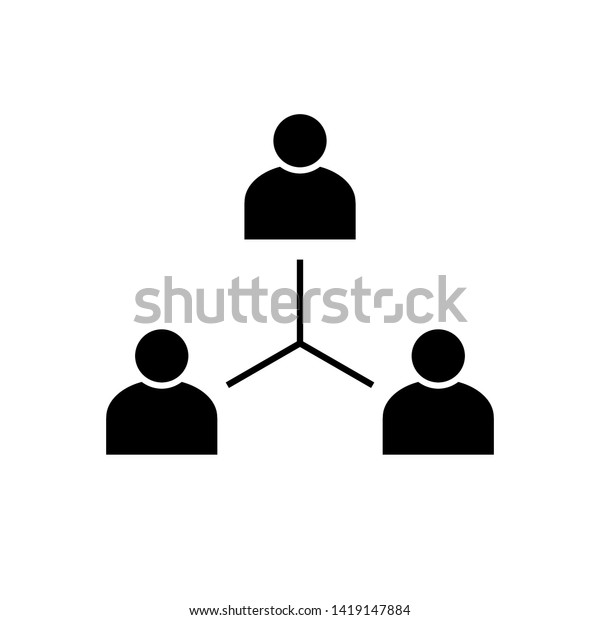 Human Interaction Icon Relationship Network Illustration Stock Vector ...