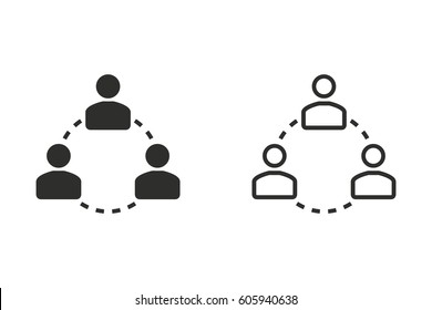 Human Interaction Vector Icon Illustration Isolated Stock Vector ...