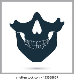Human Jaw Icon On Background Stock Vector (Royalty Free) 453568939 ...