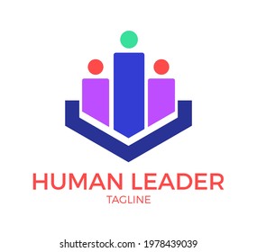 Human Leader Vector Logo Template Design Stock Vector (Royalty Free ...