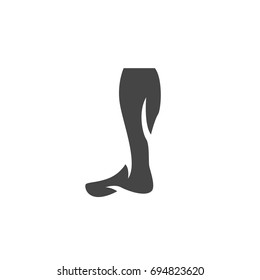 Human Leg Icon On White Background Stock Vector (Royalty Free ...