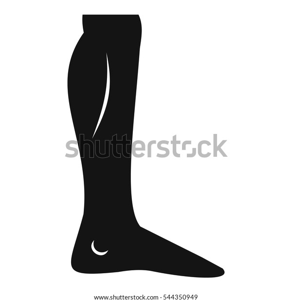 Human leg icon. Simple illustration of human leg vector icon for web