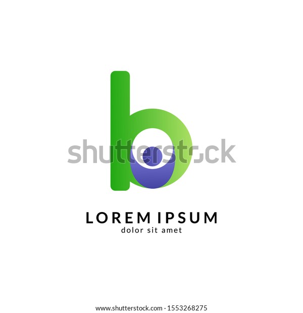Human Letter B Logo Design Initial Stock Vector (Royalty Free ...