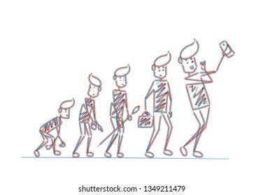 Human Life Cycle Different Centuries Cartoon Stock Vector (Royalty Free ...