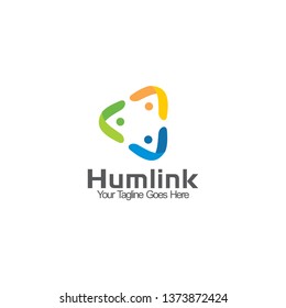 Human Link Logo Design Stock Vector (Royalty Free) 1373872424 ...