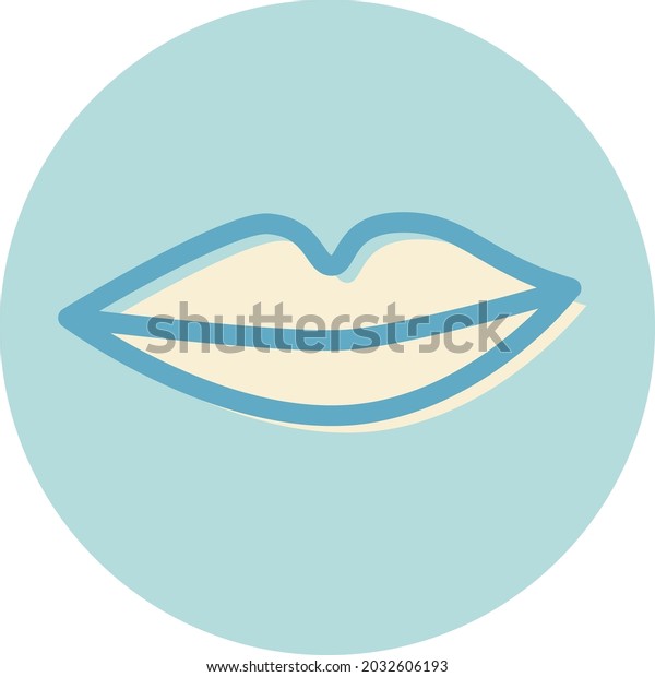 Human Lips Illustration Vector On White Stock Vector (Royalty Free ...