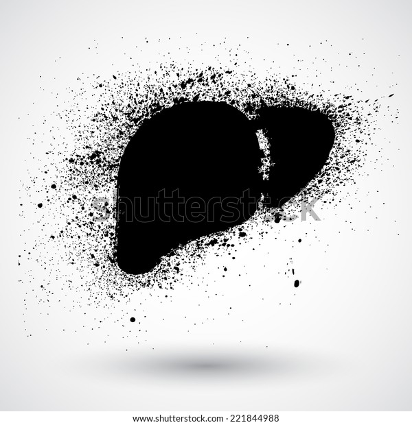 Human Liver Hand Drawn Artwork Grunge Stock Vector (Royalty Free ...