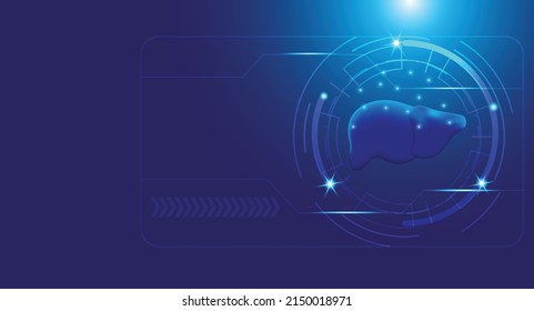 Human Liver On Modern Background Medical Stock Vector (Royalty Free ...