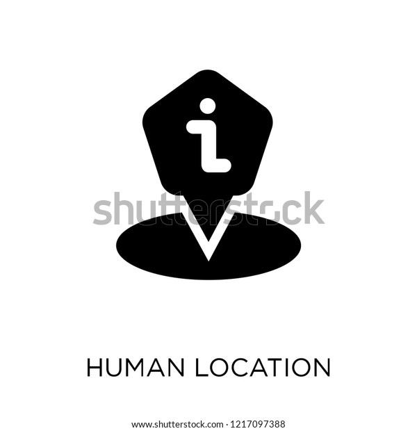 Human Location Icon Human Location Symbol 스톡 벡터(로열티 프리) 1217097388 ...