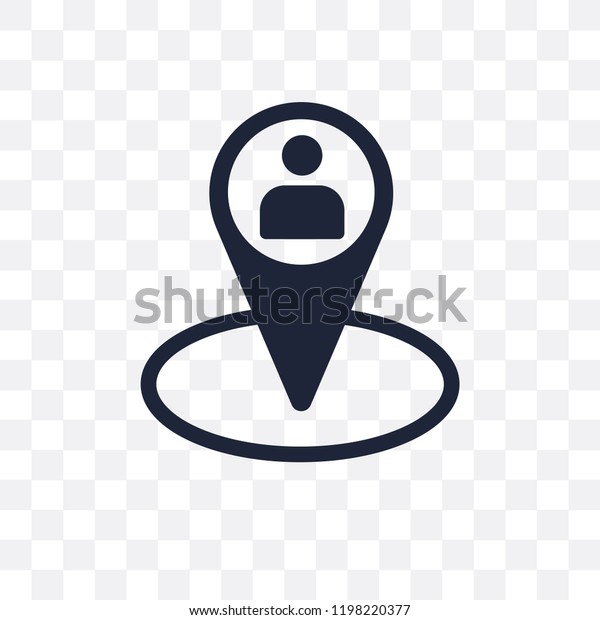 Human Location Transparent Icon Human Location Stock Vector (Royalty ...