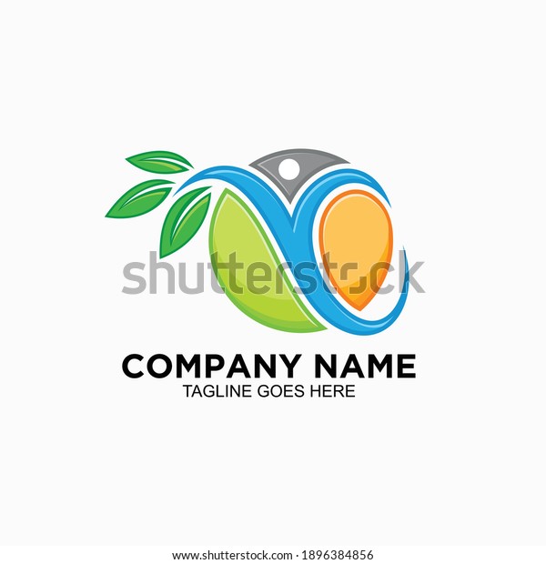 Human Logo Design Concept Business Company Stock Vector (Royalty Free ...