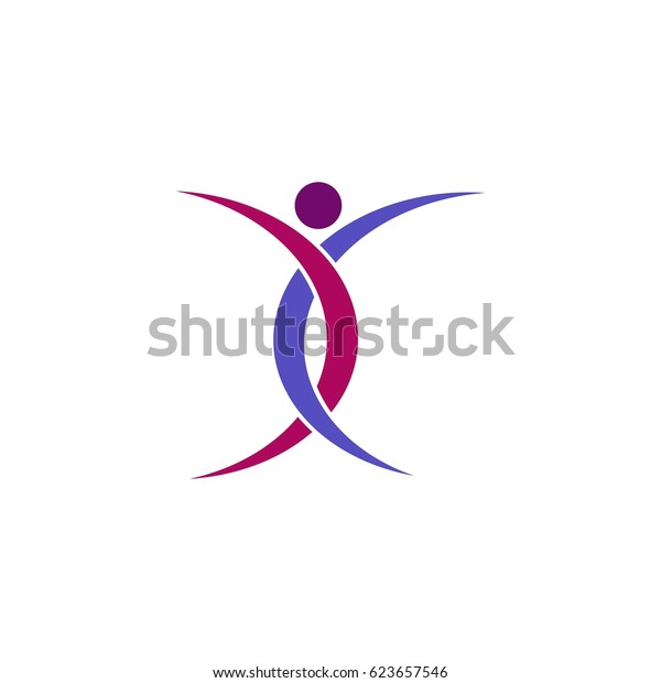 Human Logo Illustration Stock Vector (Royalty Free) 623657546 ...