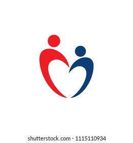 Human Love Logo Template Stock Vector (Royalty Free) 1115110934 ...