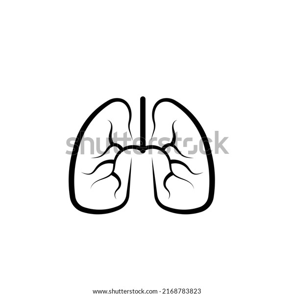 Human Lungs Outline Vector Illustration: เวกเตอร์สต็อก (ปลอดค่า ...