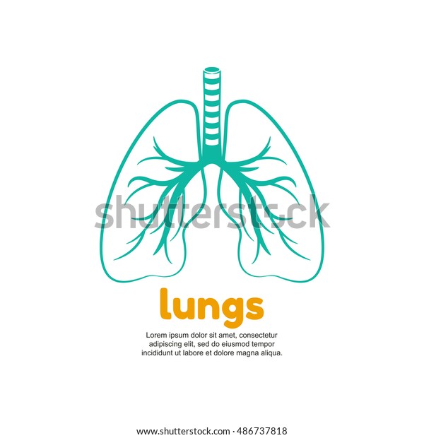 Human Lungs Symbol Stock Vector (Royalty Free) 486737818 | Shutterstock