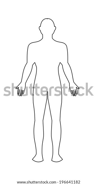 Human Male Body Vector Stock Vector (Royalty Free) 196641182
