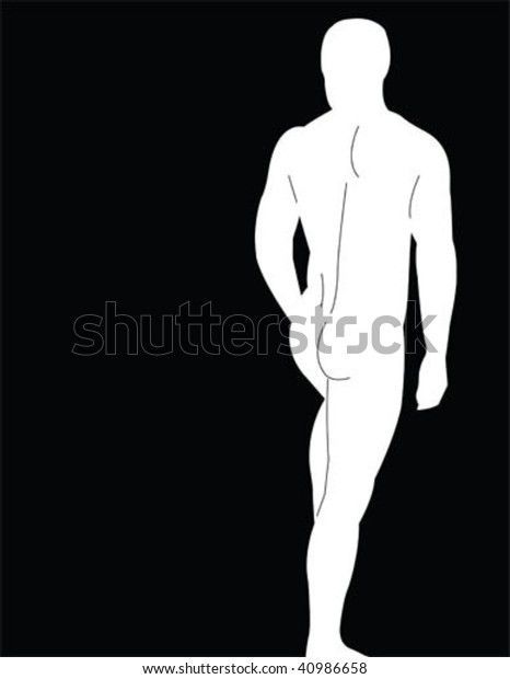 Human Male Line Art Study Body Stock Vector (Royalty Free) 40986658 ...