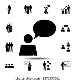 Human Monologue Icon Simple Glyph Flat Stock Vector (Royalty Free ...