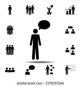 Human Monologue Icon Simple Glyph Flat Stock Vector (Royalty Free ...