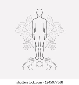 Human Nature Icon Line Element Illustration: ilustración de stock ...