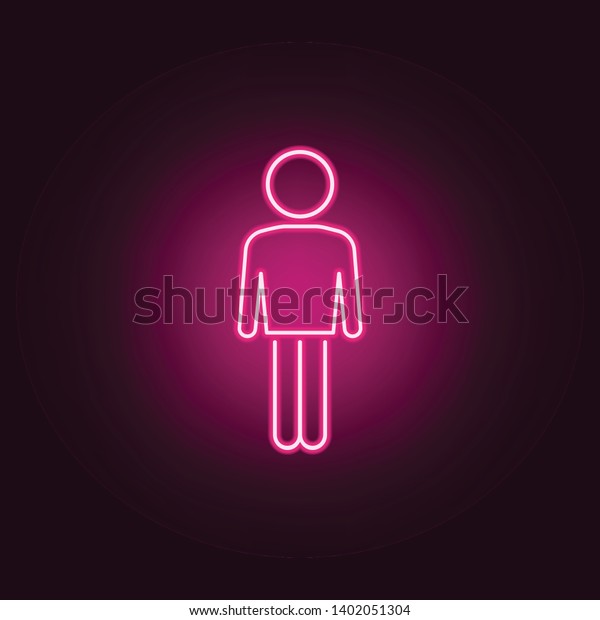 Human Neon Icon Elements People Set Stock Vector (Royalty Free ...