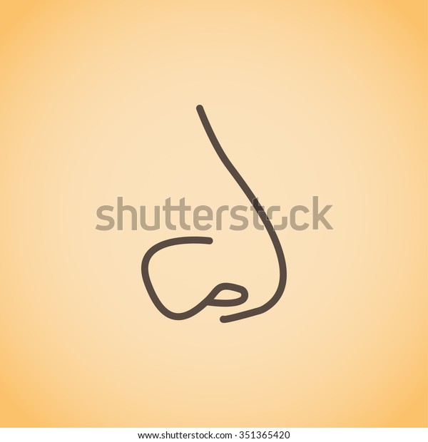 Human Nose Icon Stock Vector (Royalty Free) 351365420 | Shutterstock