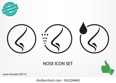 Human Nose Icon Vector Illustration Eps10 Stock Vector (Royalty Free ...