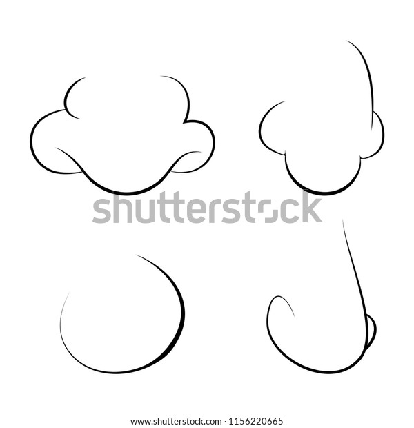 Human Nose Outline Design Isolated On Stock Vector (Royalty Free ...